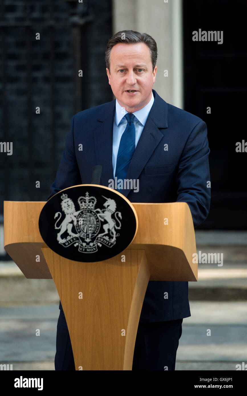 Prime Minister David Cameron Makes a Statement at 10 Downing Street a ...