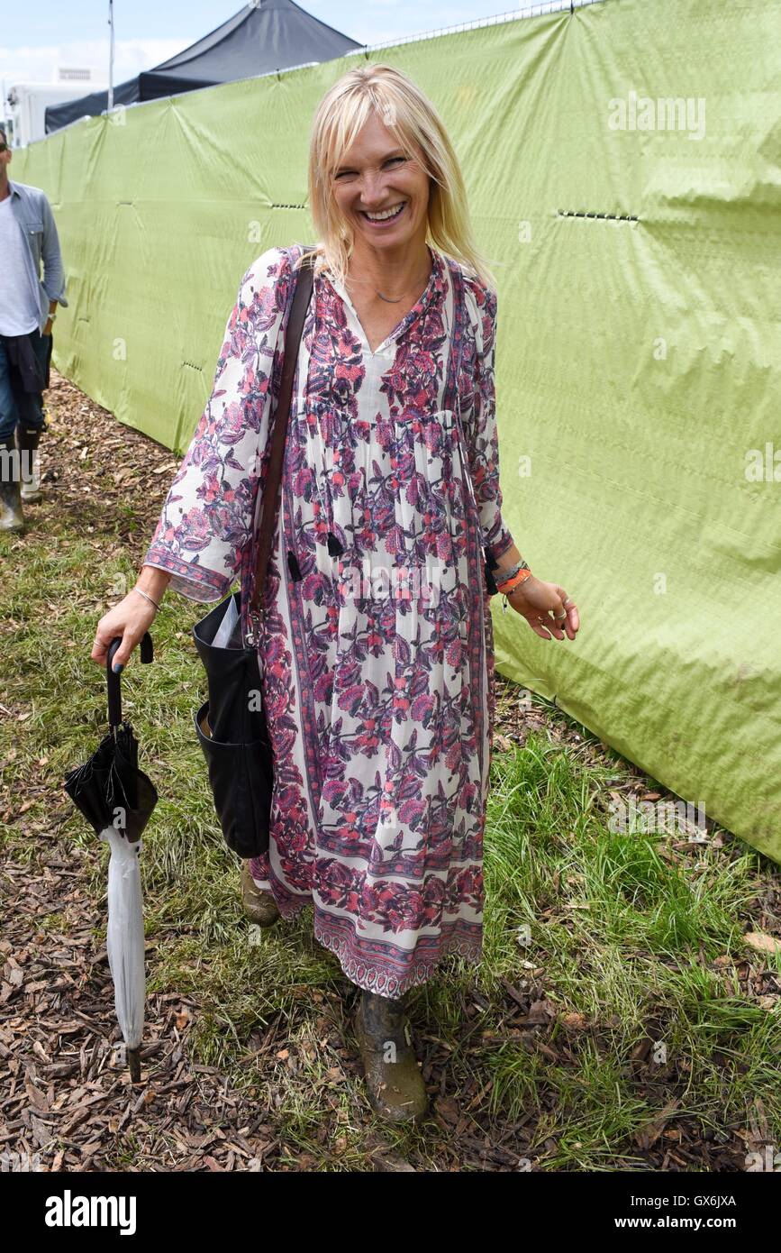 Jo Wiley backstage at Glastonbury Festival Featuring: Jo Wiley Where ...