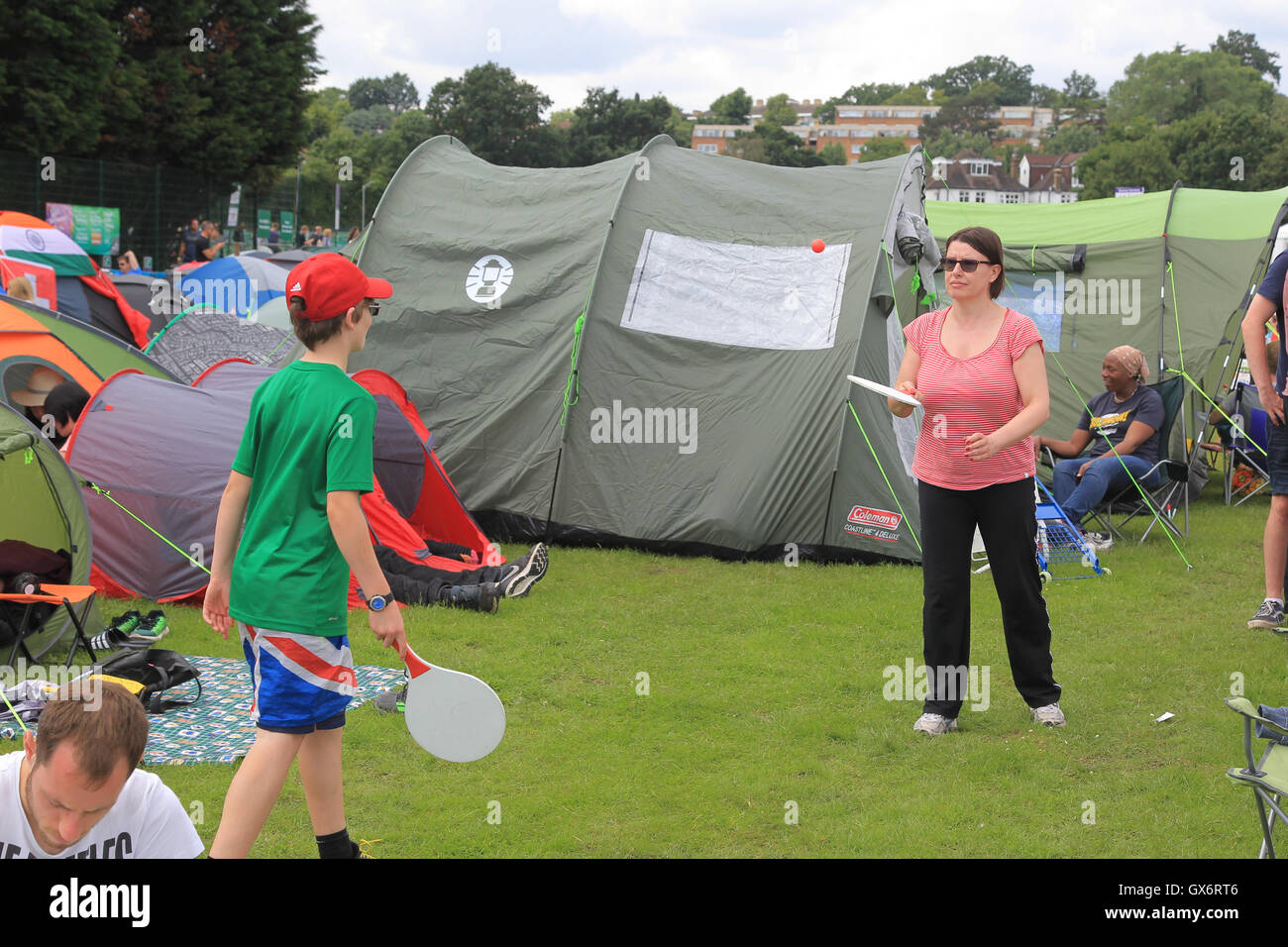 Tennis fans camp out on Wimbledon Park before the All England Tennis ...