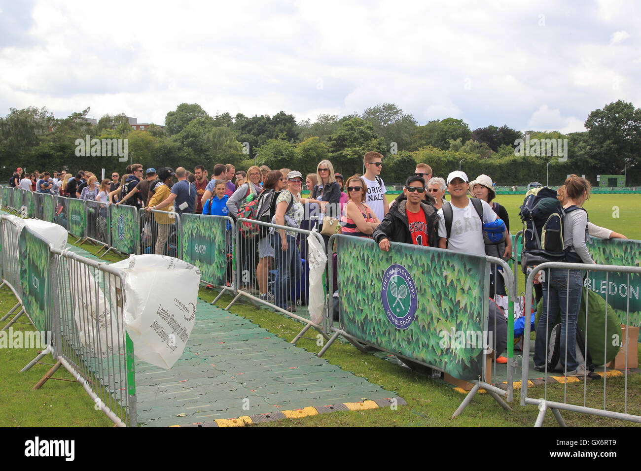 Tennis fans camp out on Wimbledon Park before the All England Tennis ...