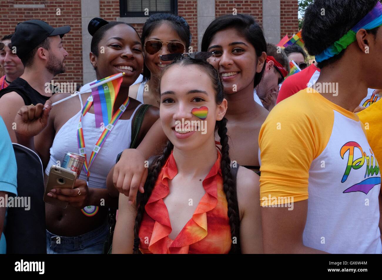 2016 Pride Parade in the West Village Featuring: Atmosphere, Bill ...