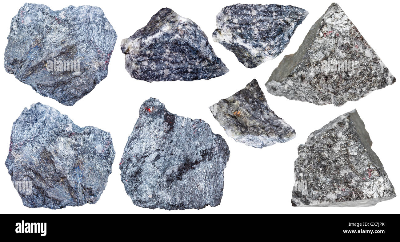 collection from specimens of antimony ore (Stibnite, antimonite ...