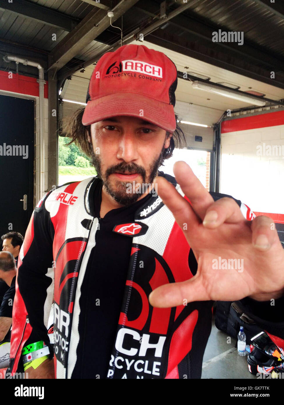Keanu Reeves at Brands Hatch motor racing circuit Featuring: Keanu ...