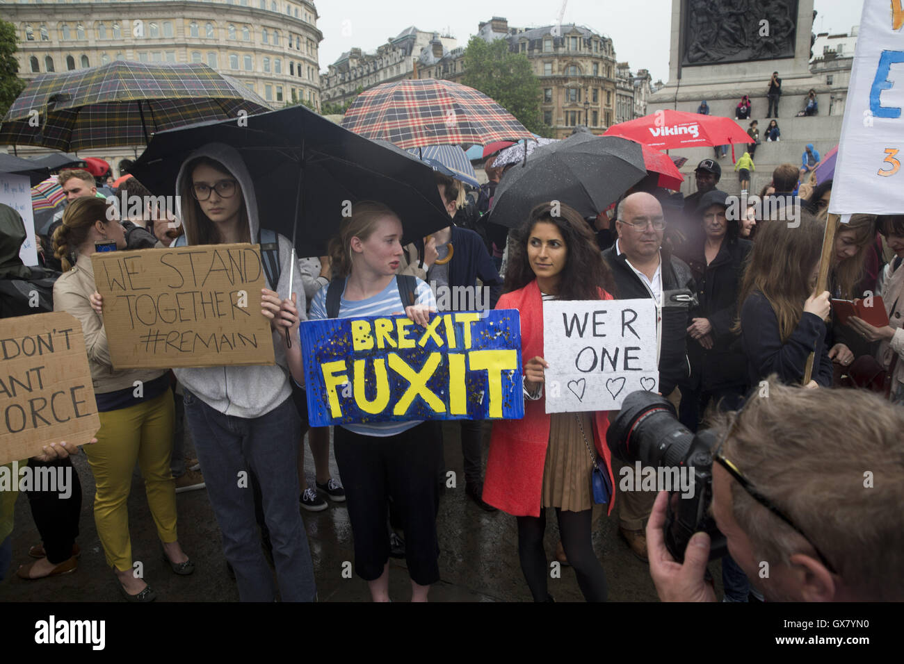 Brixit Protest in London Trafalgar Square Featuring: Atmosphere Where ...