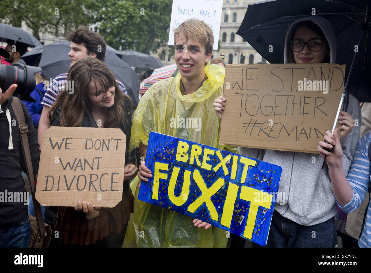 Brixit Protest in London Trafalgar Square Featuring: Atmosphere Where ...
