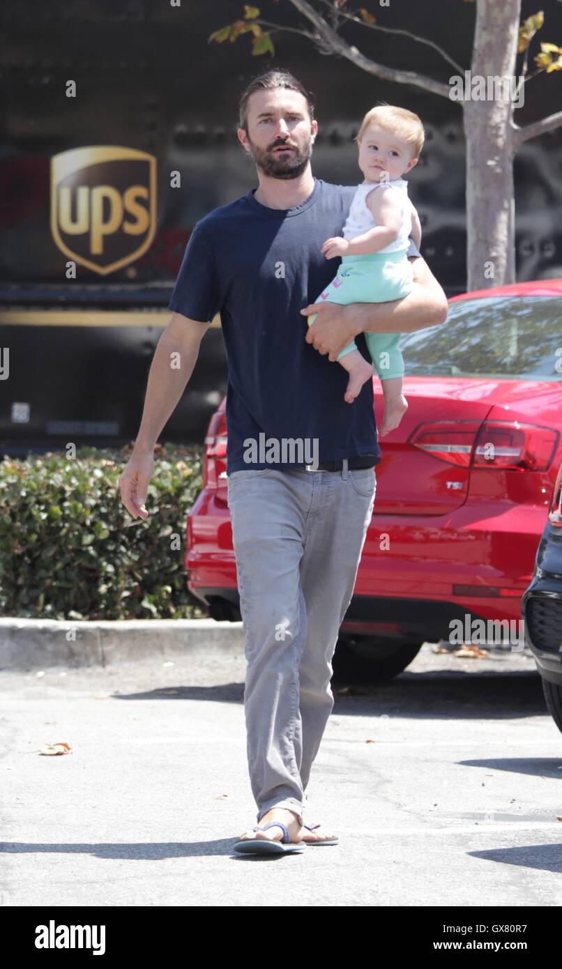 Brandon Jenner steps out with his little baby girl Eva James Jenner ...