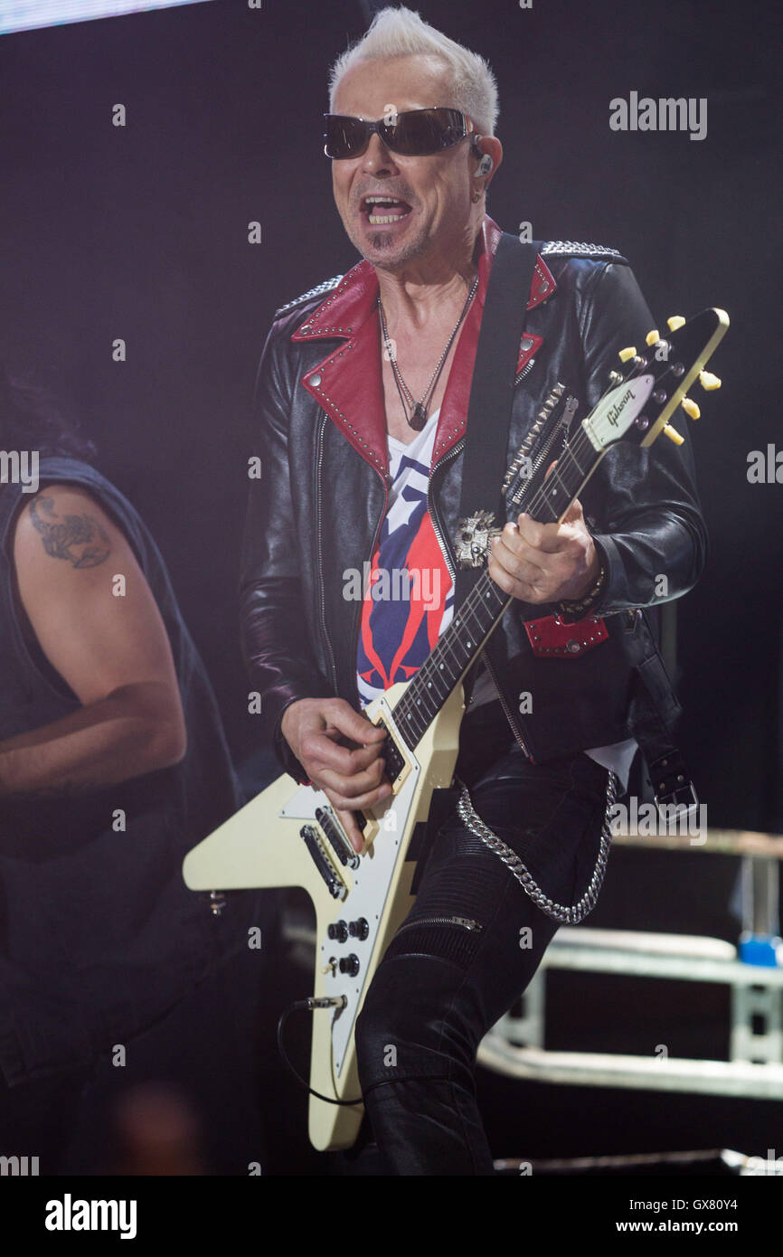 Scorpions performing live at MEO Arena in Lisbon Featuring: Rudolf ...