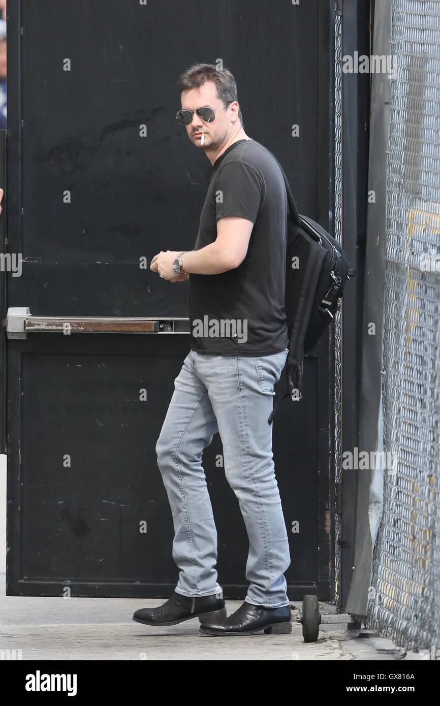 Jim Jeffries seen at the ABC studios for Jimmy Kimmel Live! Featuring ...