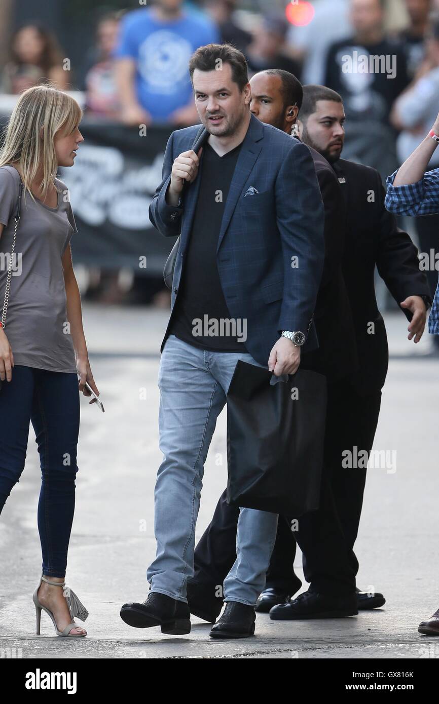 Jim Jeffries seen at the ABC studios for Jimmy Kimmel Live! Featuring ...
