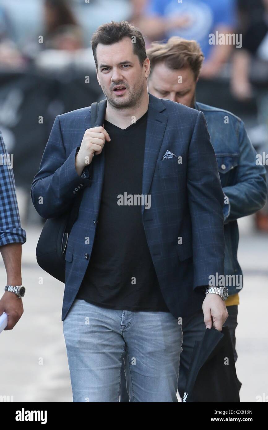 Jim Jeffries seen at the ABC studios for Jimmy Kimmel Live! Featuring ...