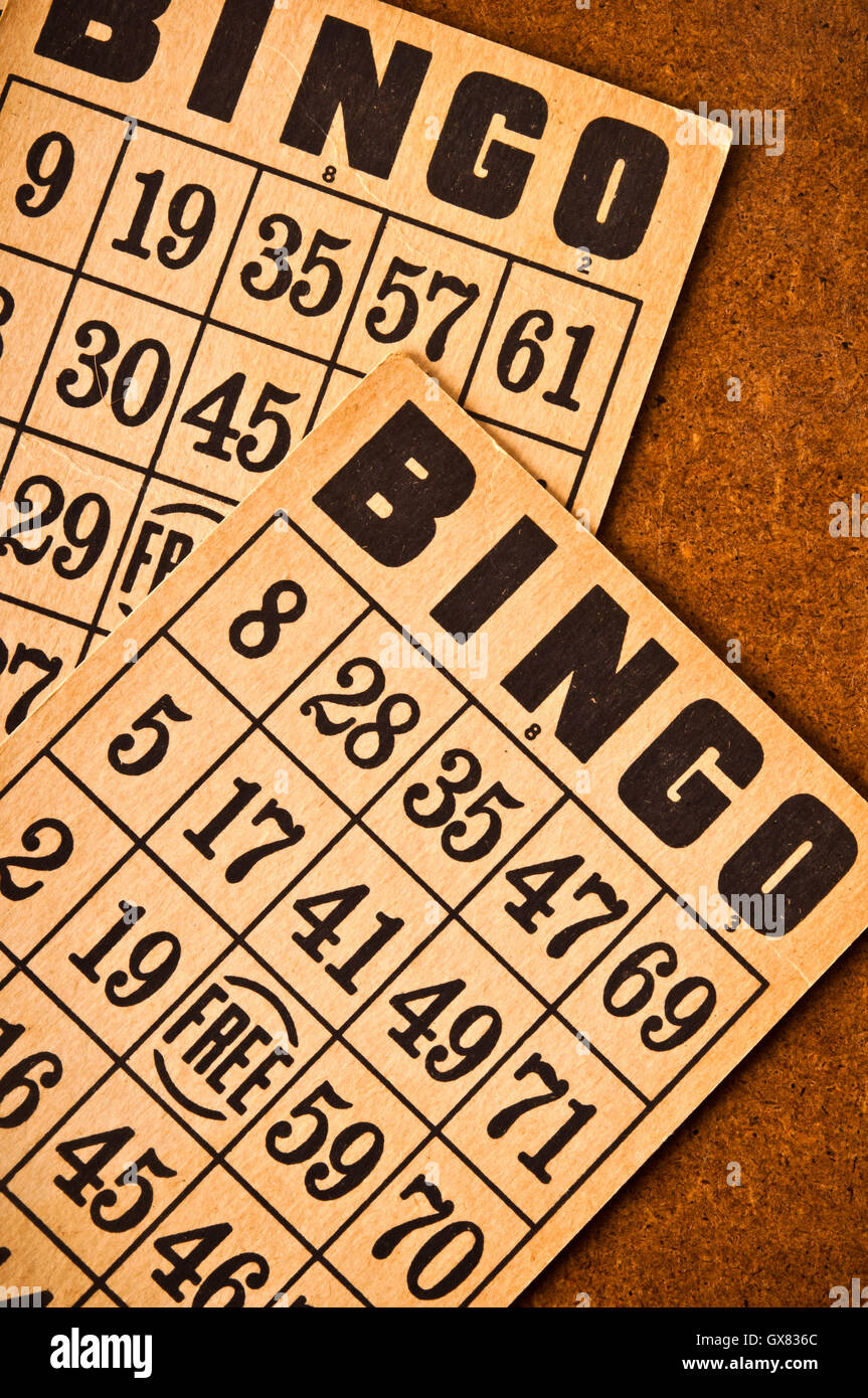 vintage bingo cards Stock Photo - Alamy