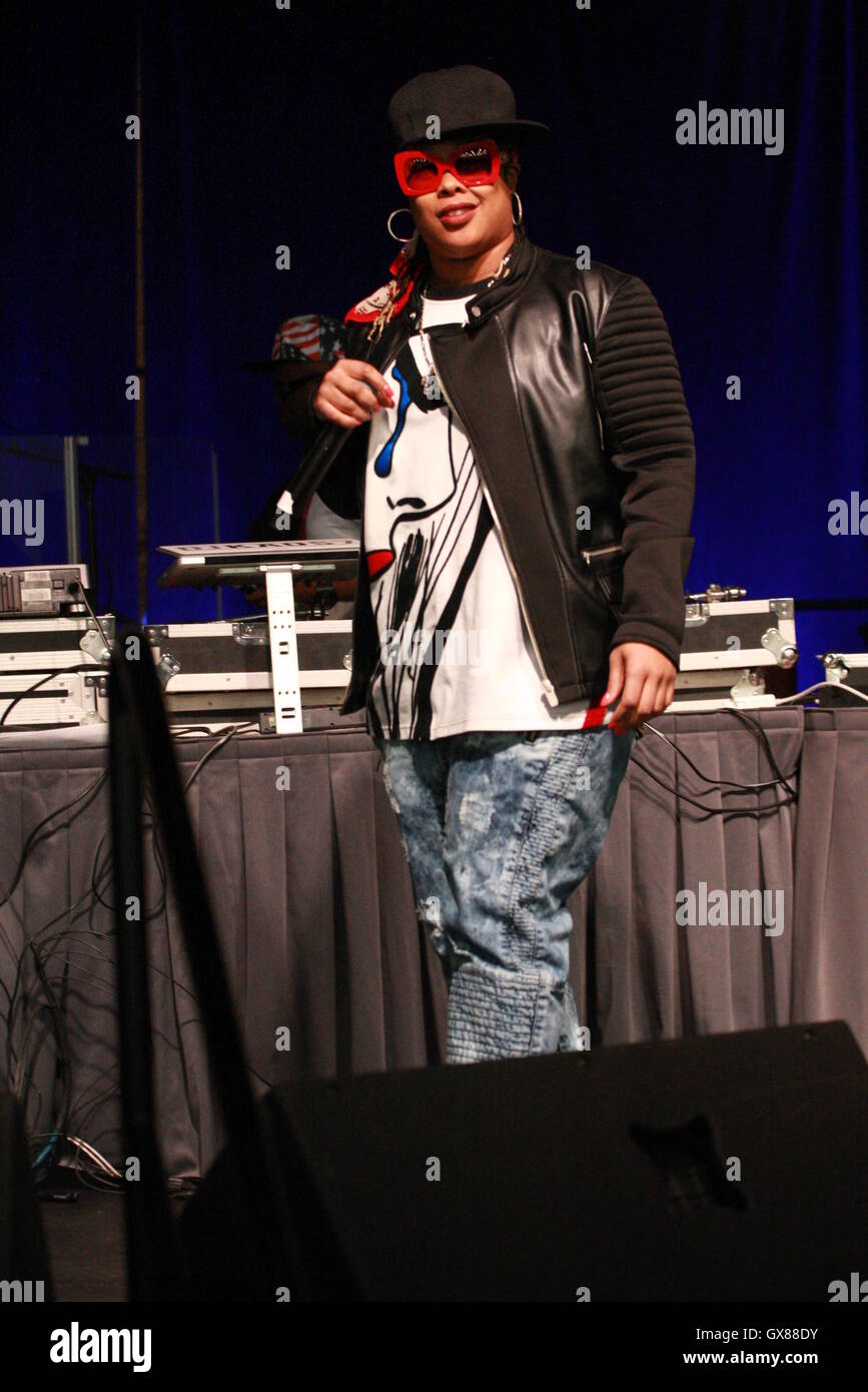 Rapper Da Brat performing live at the Be You Expo at the Pa Convention ...