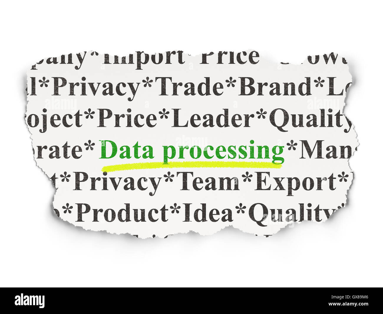 Data concept: Data Processing on Paper background Stock Photo - Alamy