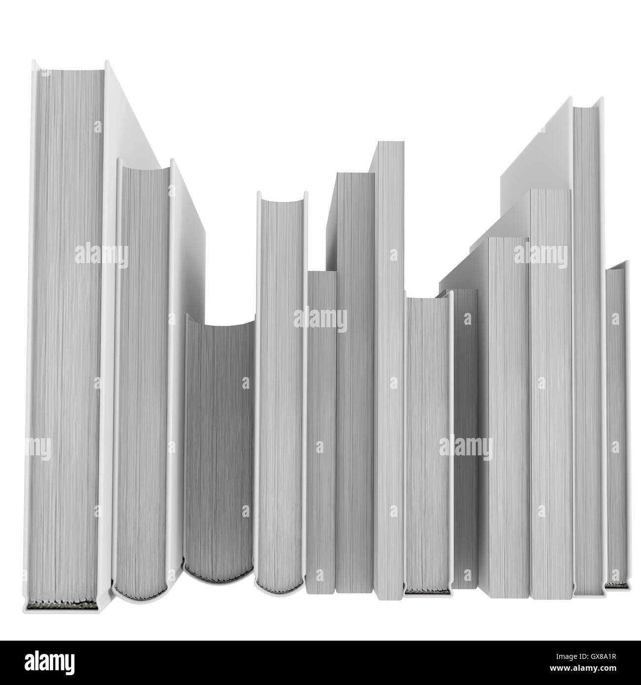 A stack of books. back view Stock Photo - Alamy