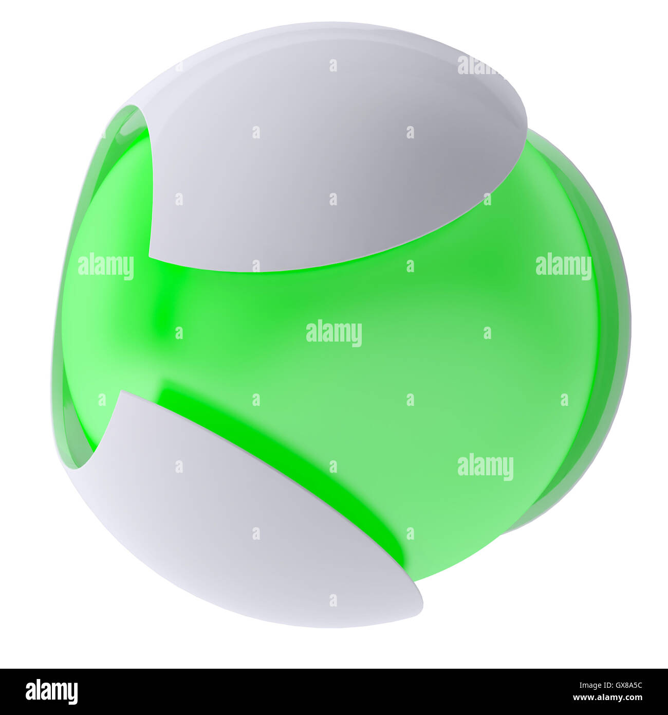 3d glow green abstract sphere Stock Photo - Alamy