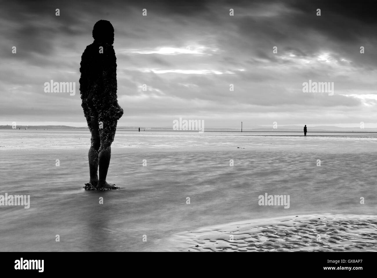 Antony Gormley's Another Place art installation, Crosby Merseyside ...