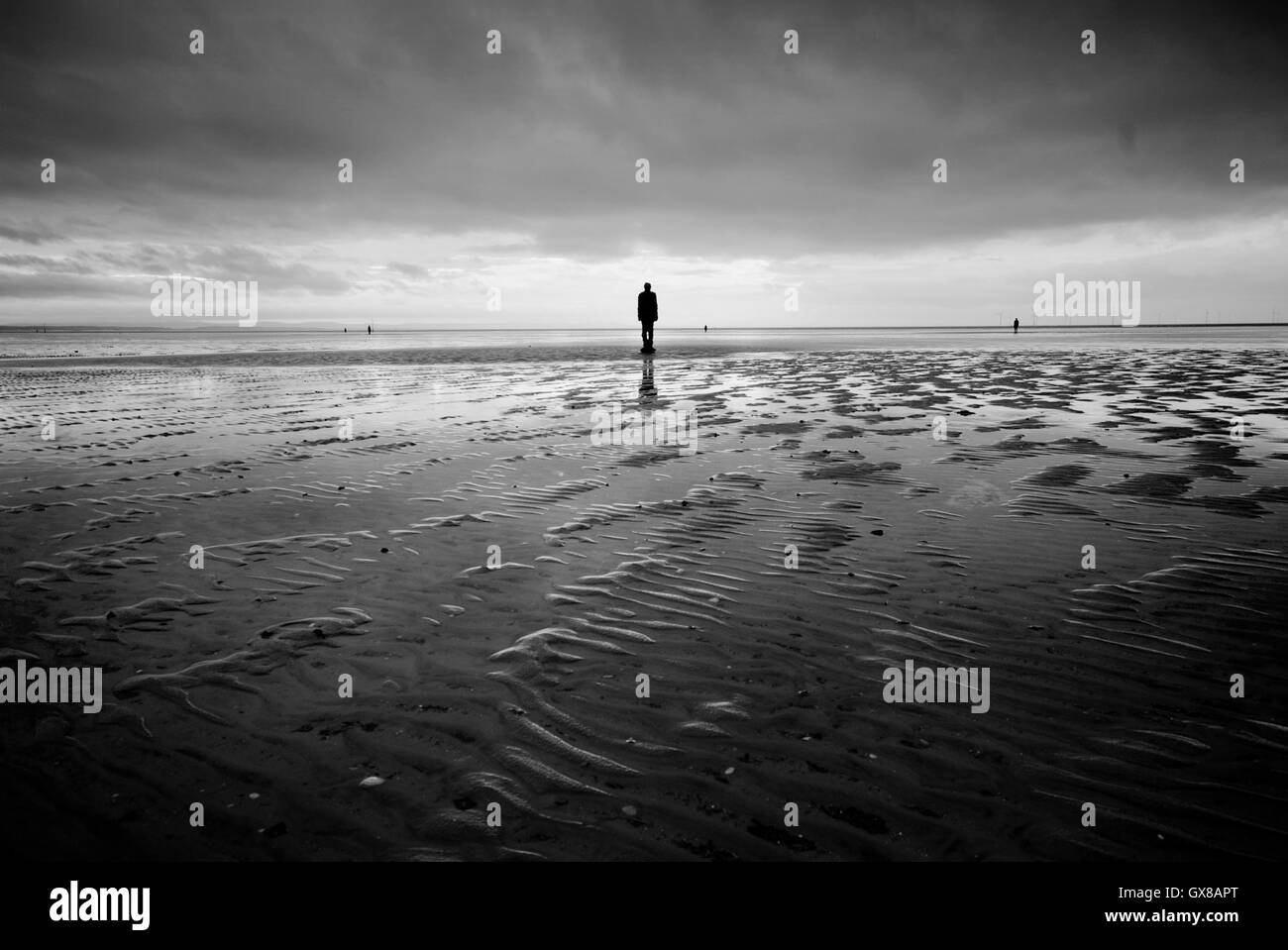 Antony Gormley's Another Place art installation, Crosby Merseyside ...