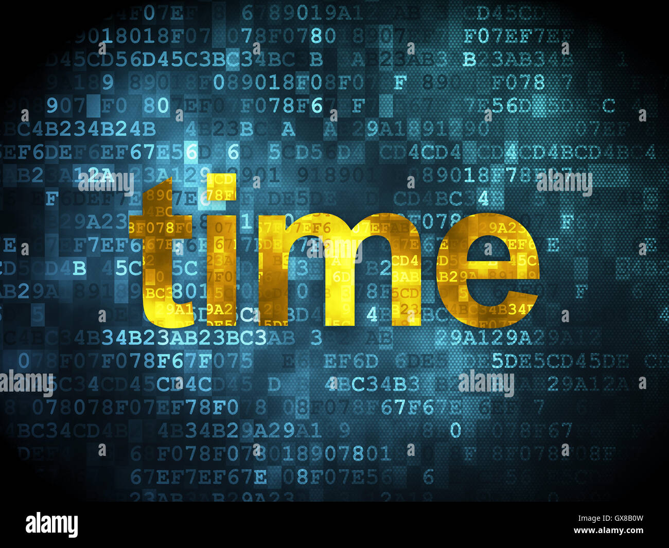 Time concept: Time on digital background Stock Photo - Alamy