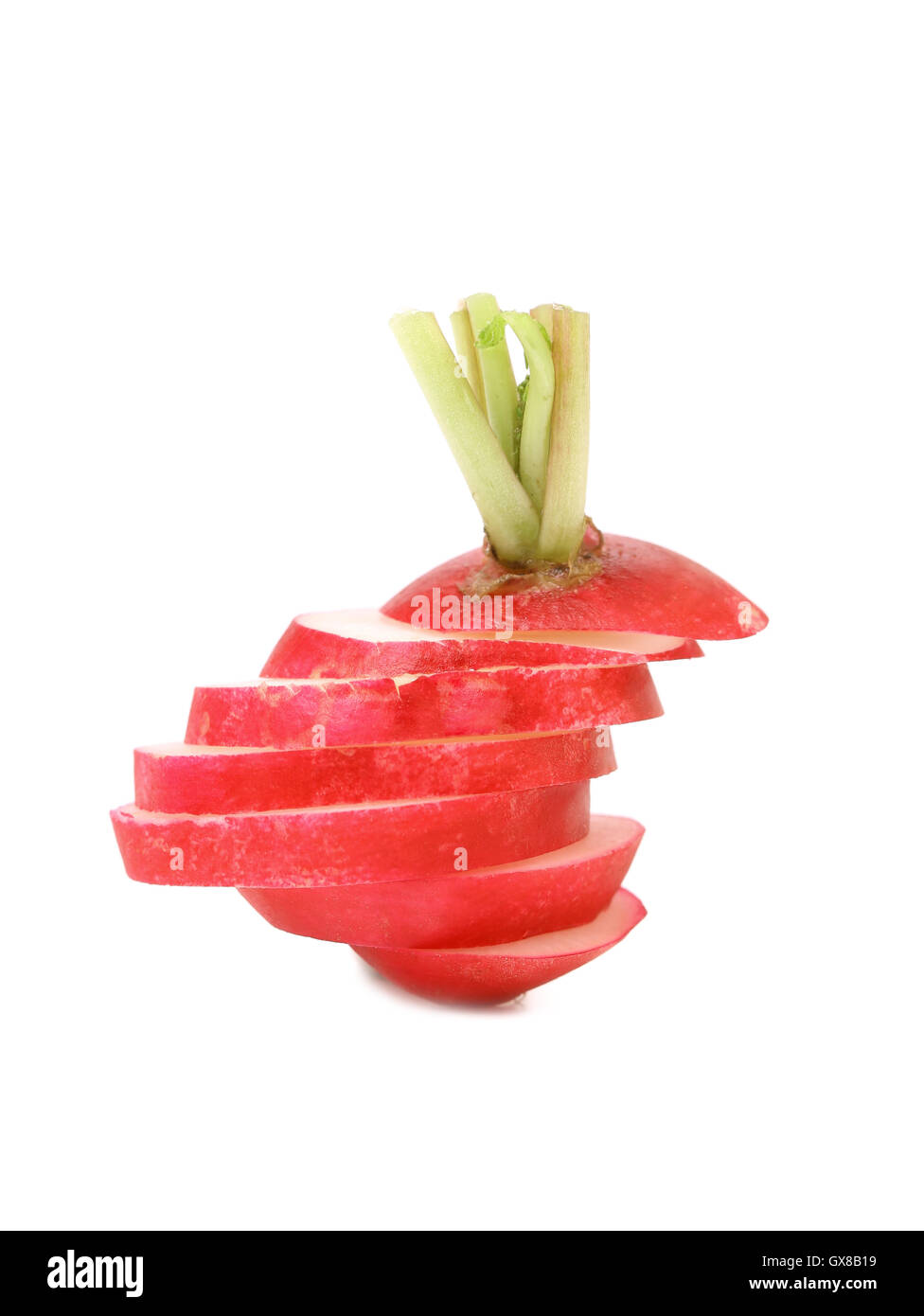 Red raddish sliced and stacked Stock Photo - Alamy