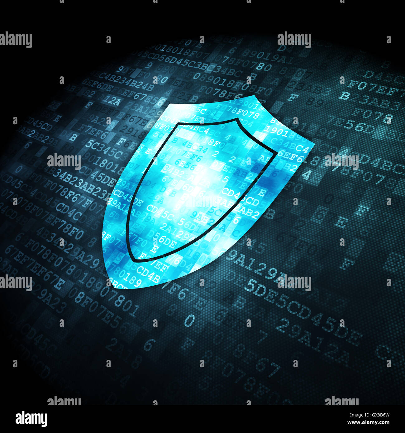 Security concept: Shield on digital background Stock Photo - Alamy