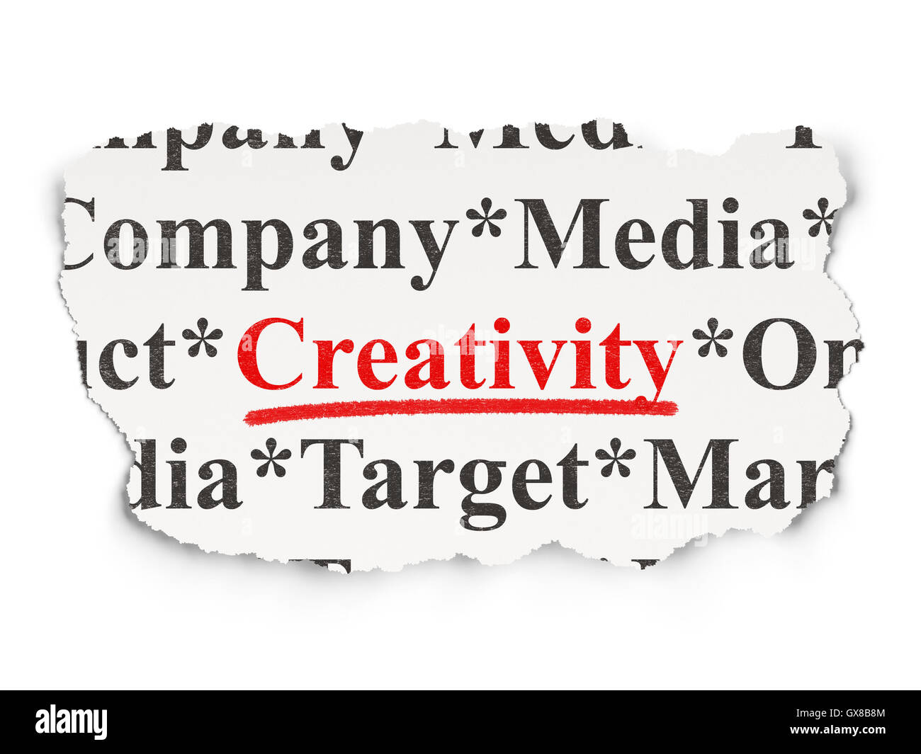 Marketing concept: Creativity on Paper background Stock Photo - Alamy