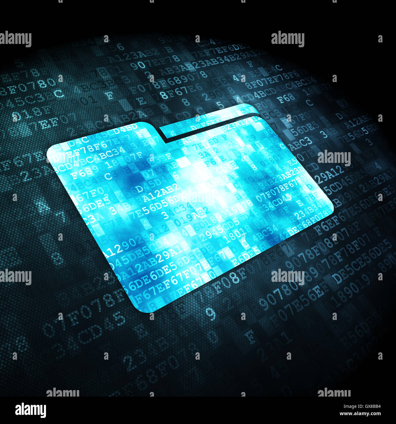 Finance concept: Folder on digital background Stock Photo - Alamy