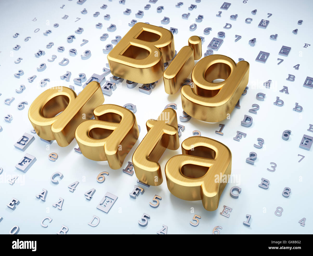 Data concept: Golden Big Data on digital background Stock Photo - Alamy