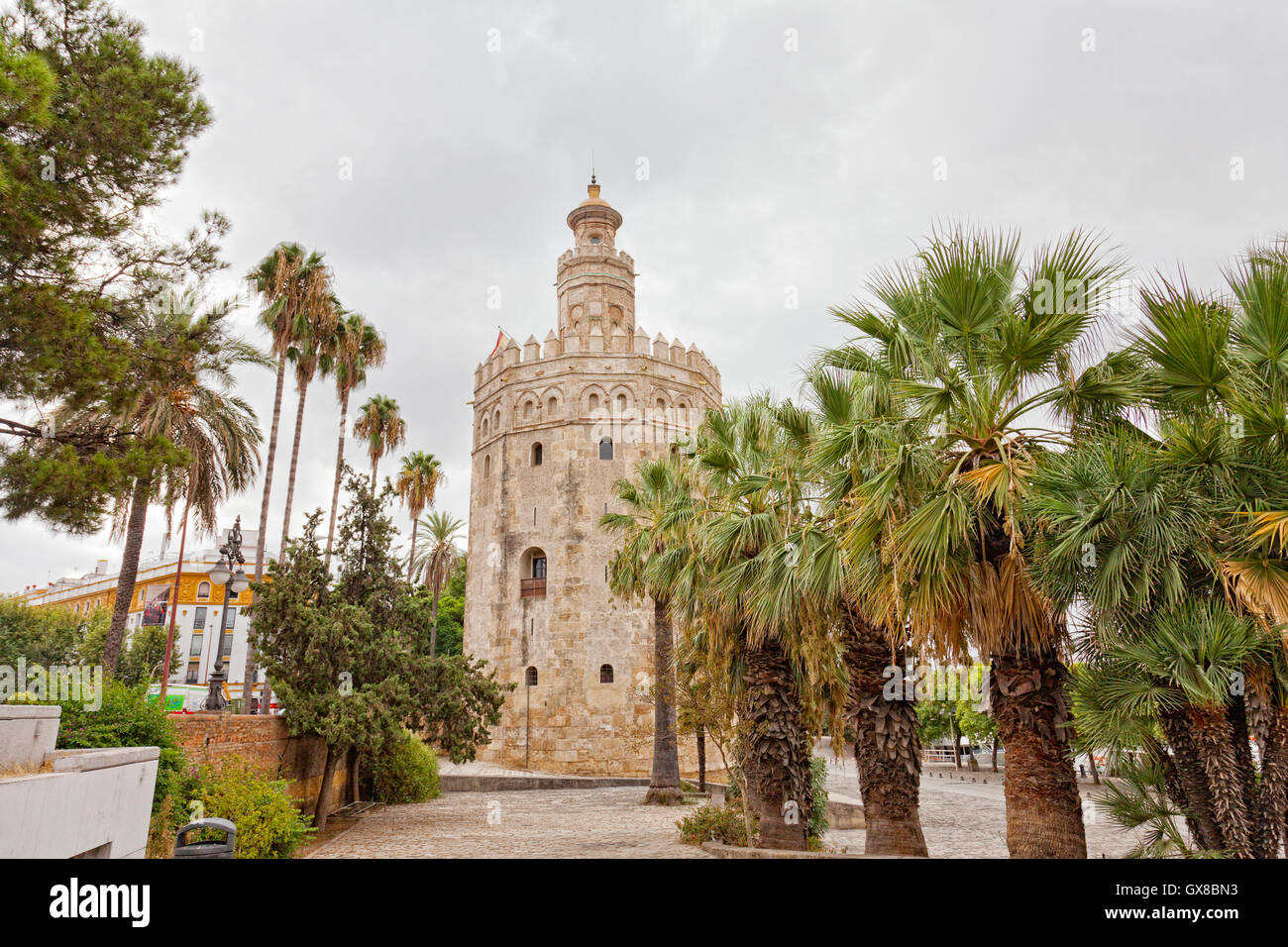 Gold tower in Seville, Spain Stock Photo - Alamy