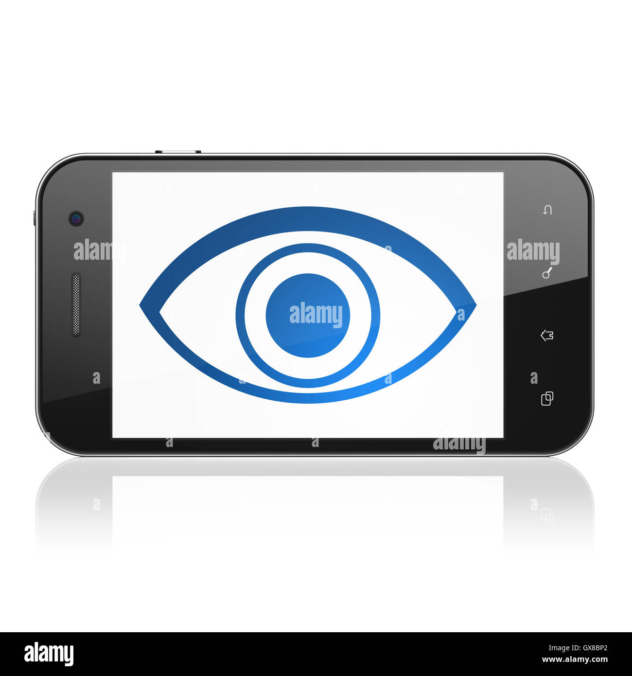 Safety concept: Eye on smartphone Stock Photo - Alamy