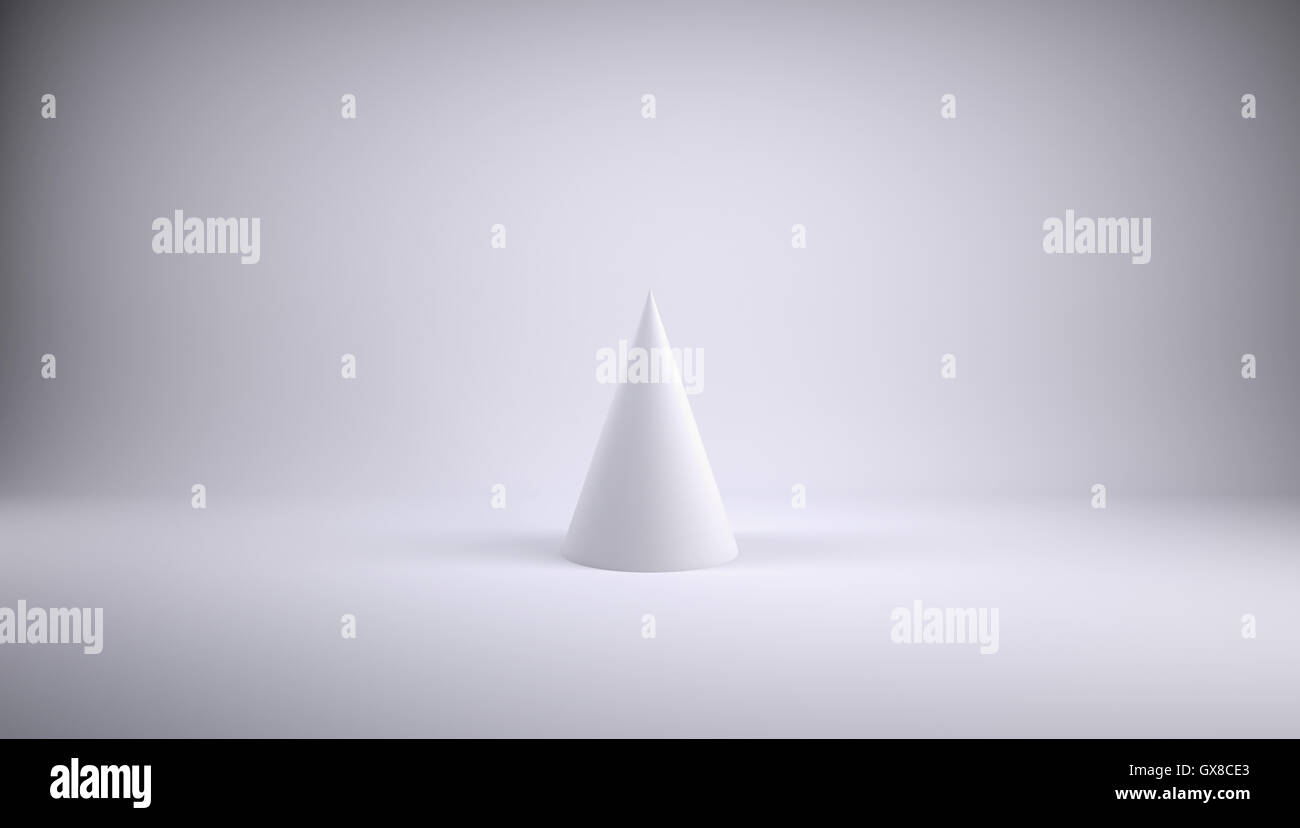 Cone. Gray background Stock Photo - Alamy