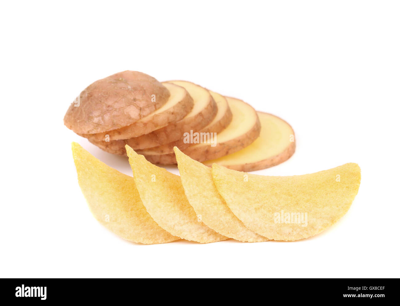 Potatoes slices and chips Stock Photo - Alamy