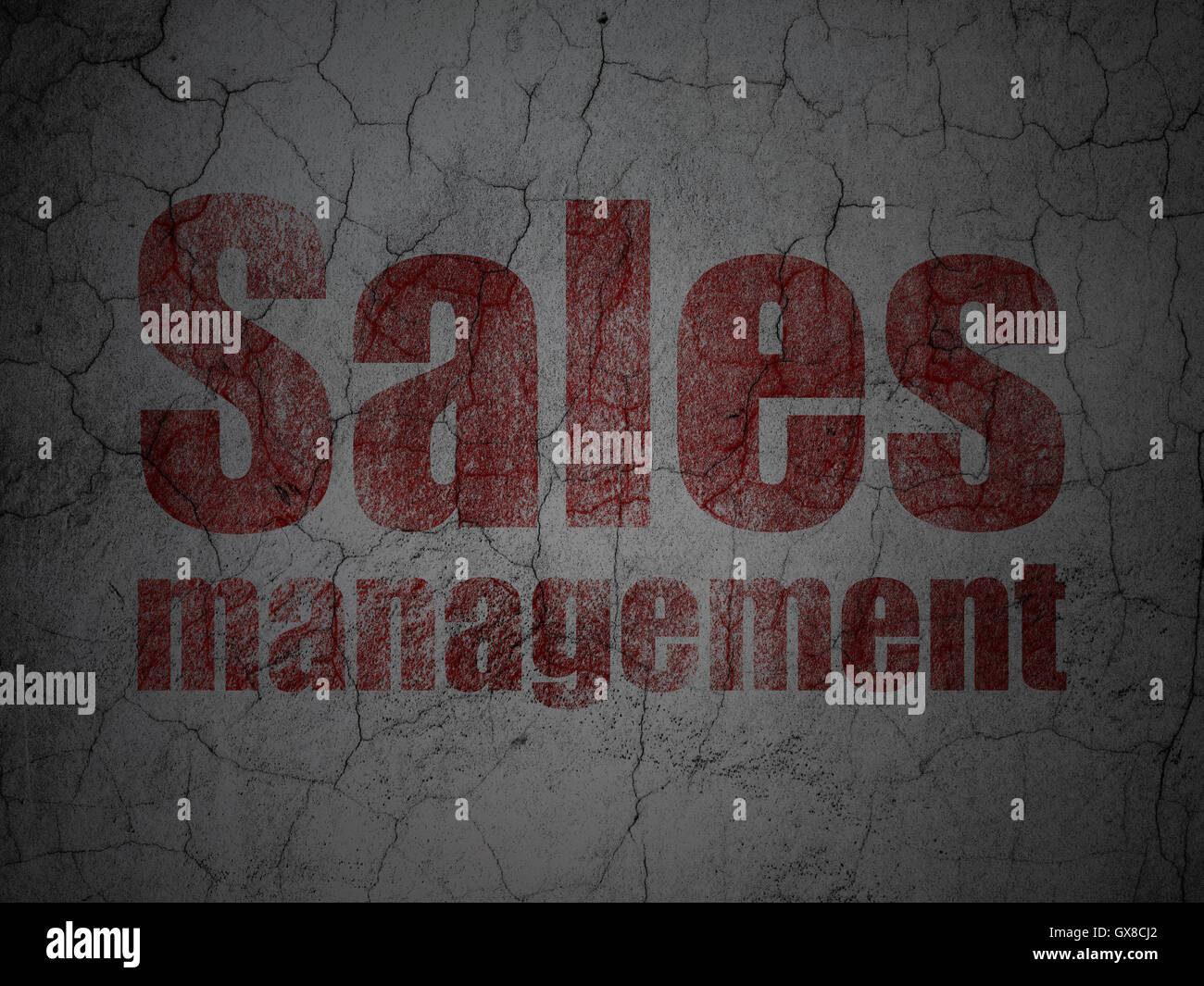 Marketing concept: Sales Management on grunge wall background Stock ...