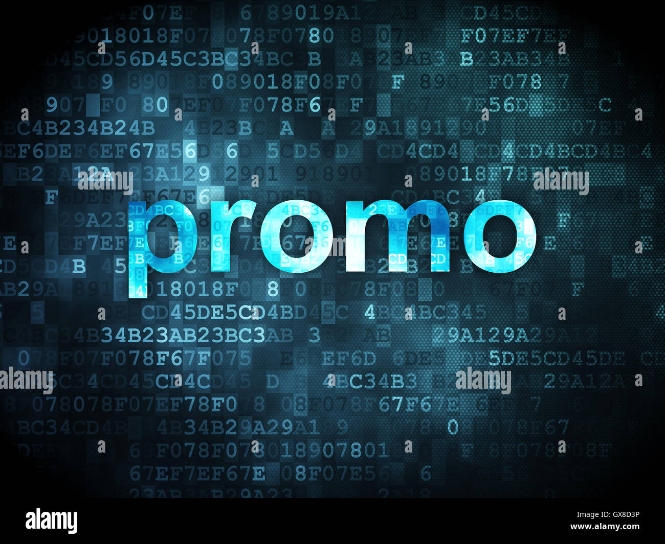 Advertising concept: Promo on digital background Stock Photo - Alamy