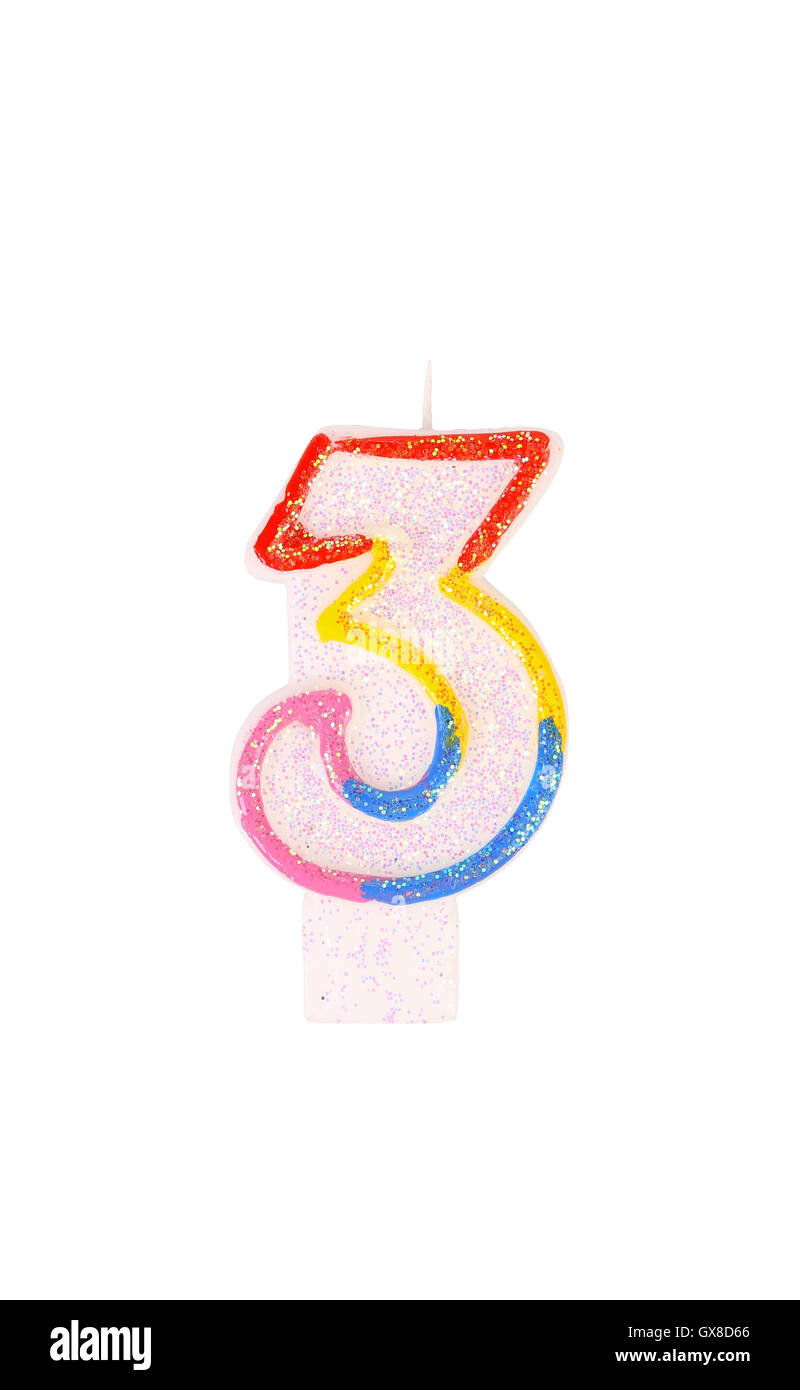 Number three in form Cut Out Stock Images & Pictures - Alamy