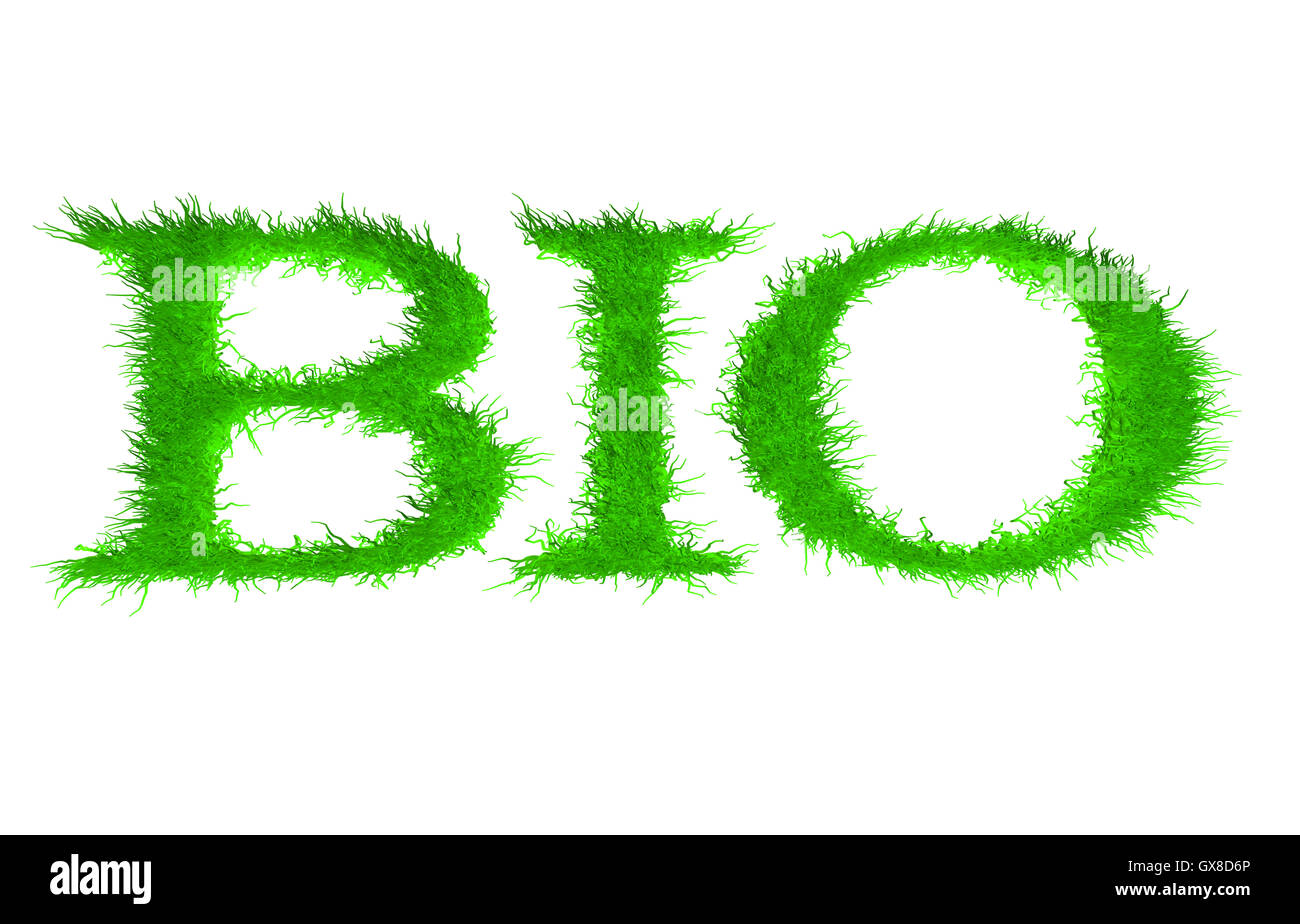 Bio. Letters with grass on it Stock Photo - Alamy