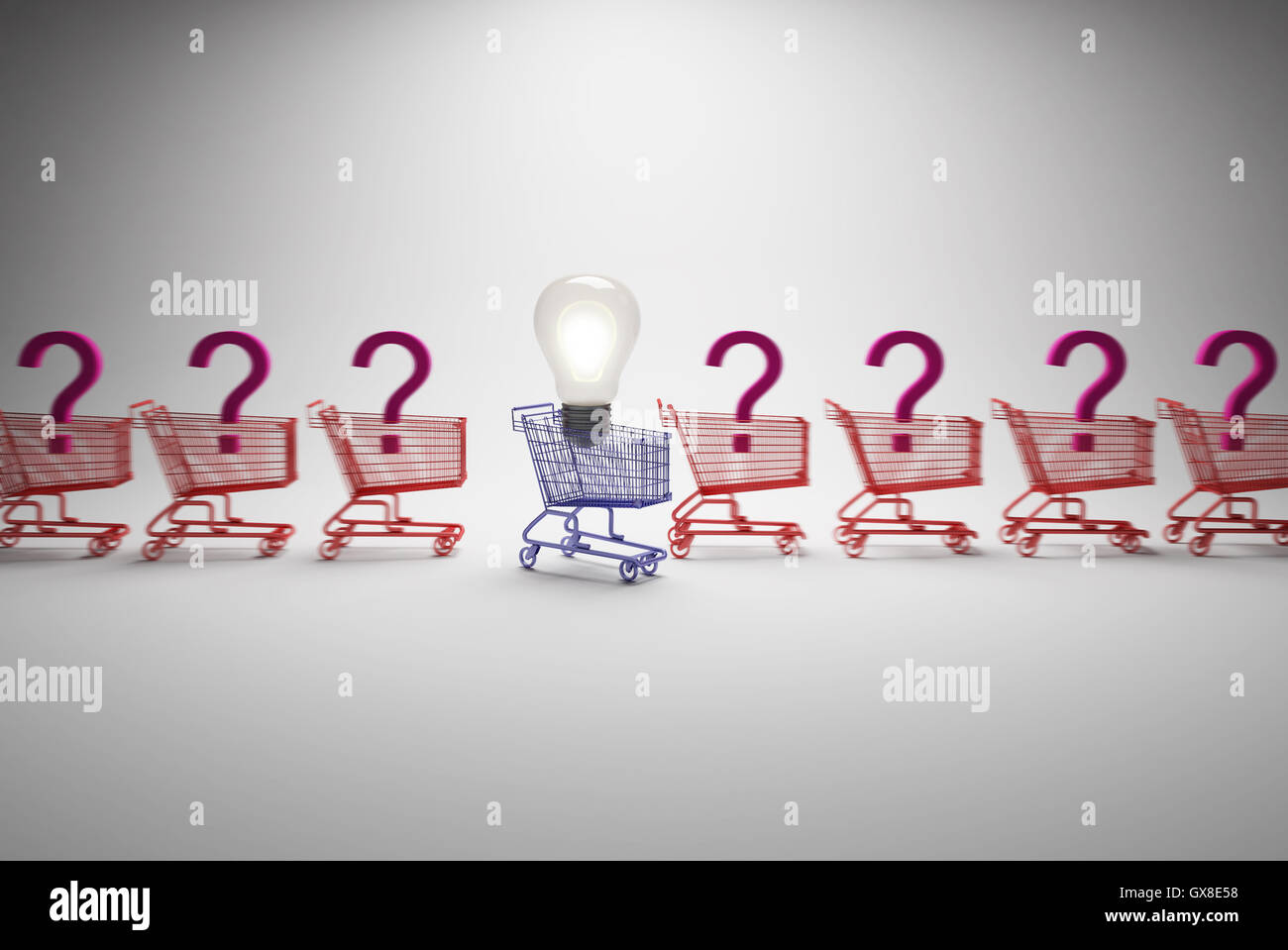 Different ideas in competition concept Stock Photo - Alamy