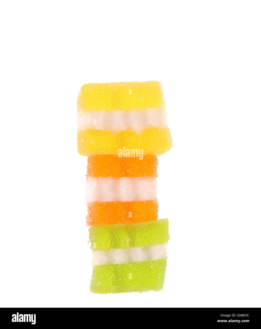 Stack of classic fruit jelly. Close up Stock Photo - Alamy