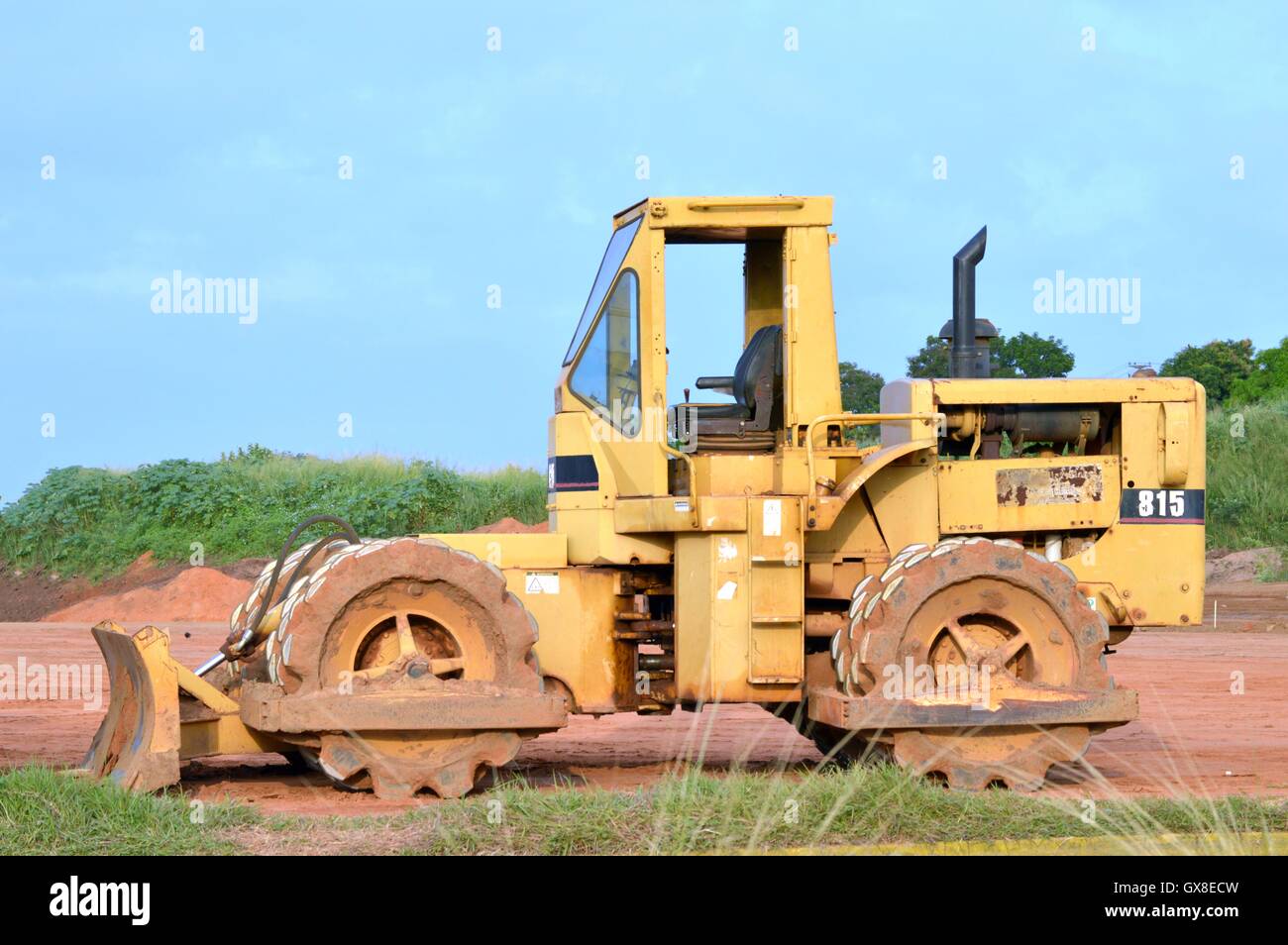 tractors construction industry, waiting to start work on a building ...