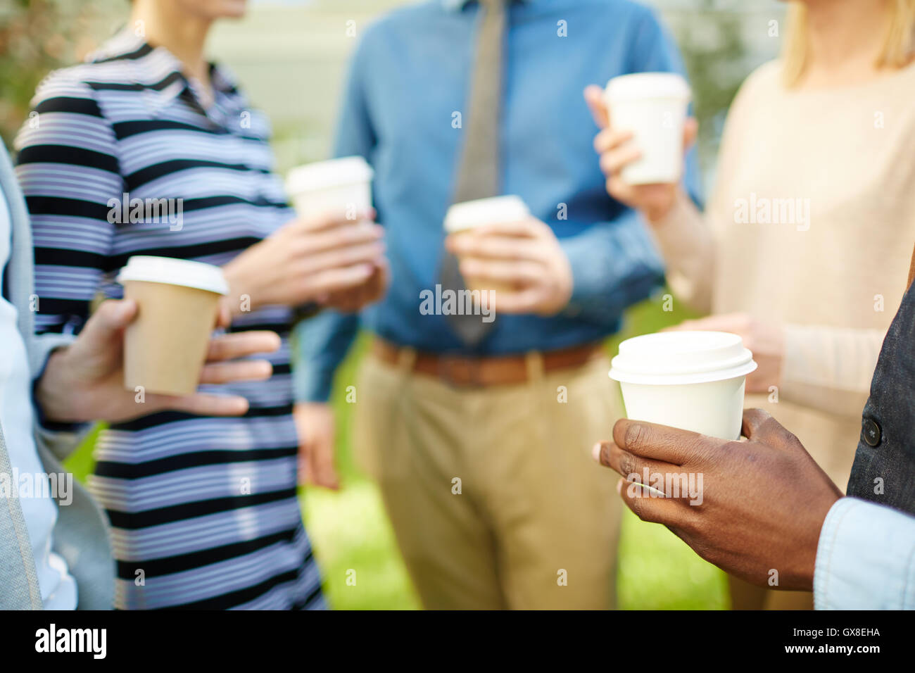 Coffee break with colleagues Stock Photo - Alamy