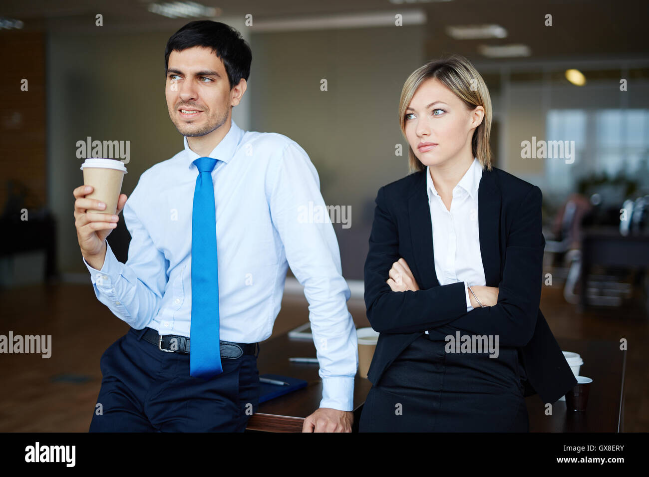 Waiting during break Stock Photo - Alamy