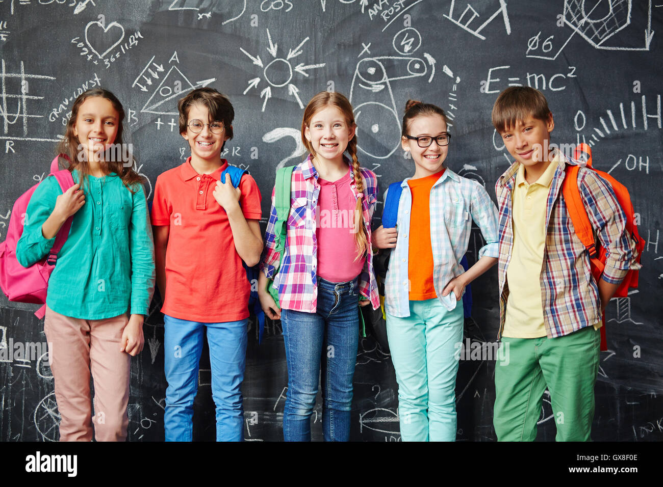 Happy at school Stock Photo - Alamy