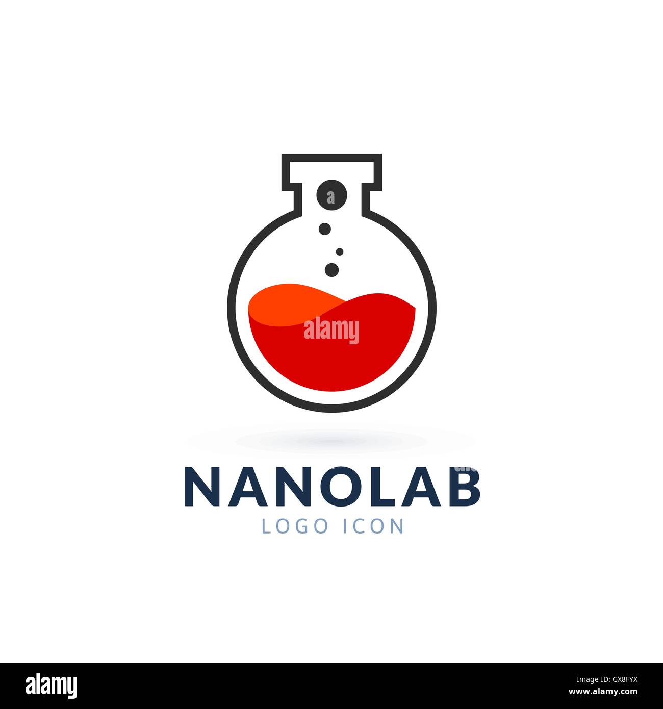 Nano lab logo template Stock Vector Image & Art - Alamy