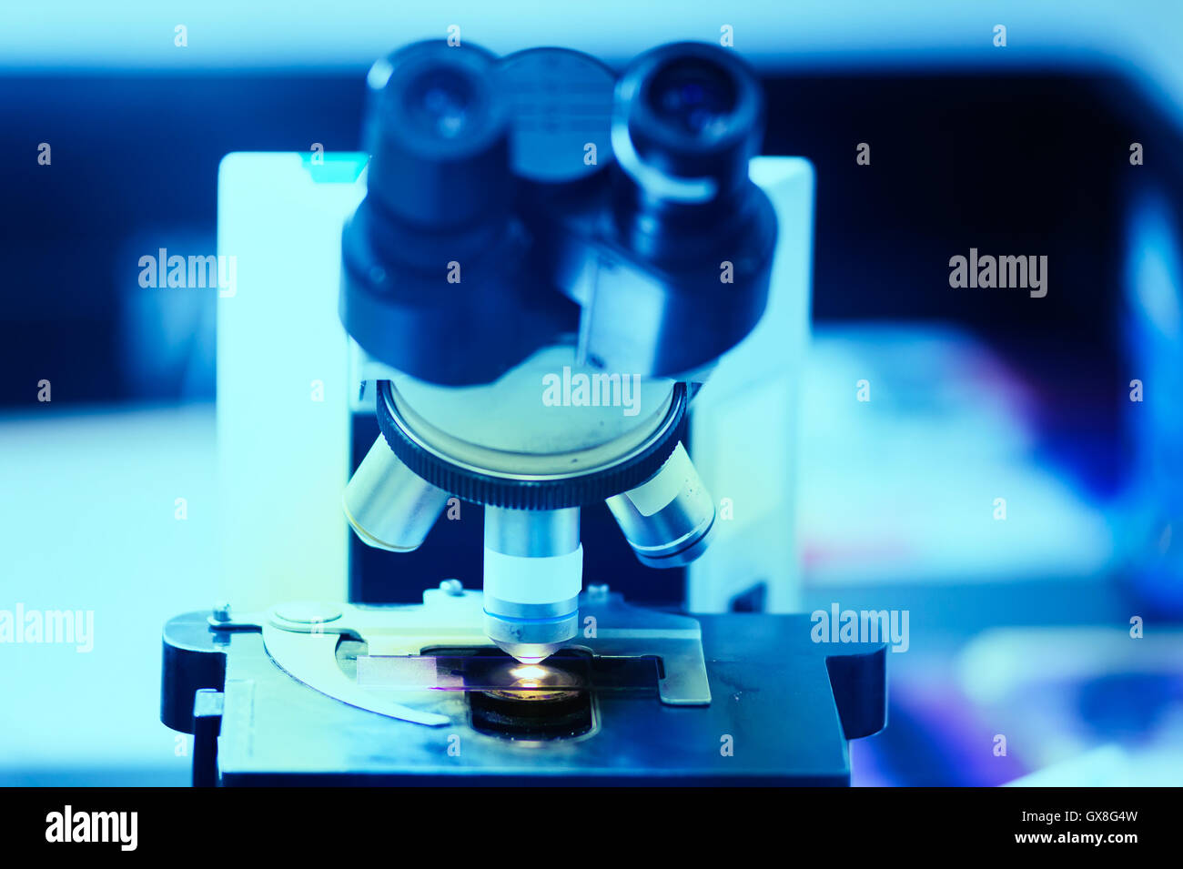 eye microscope for diagnostic disease in hospital laboratory Stock ...