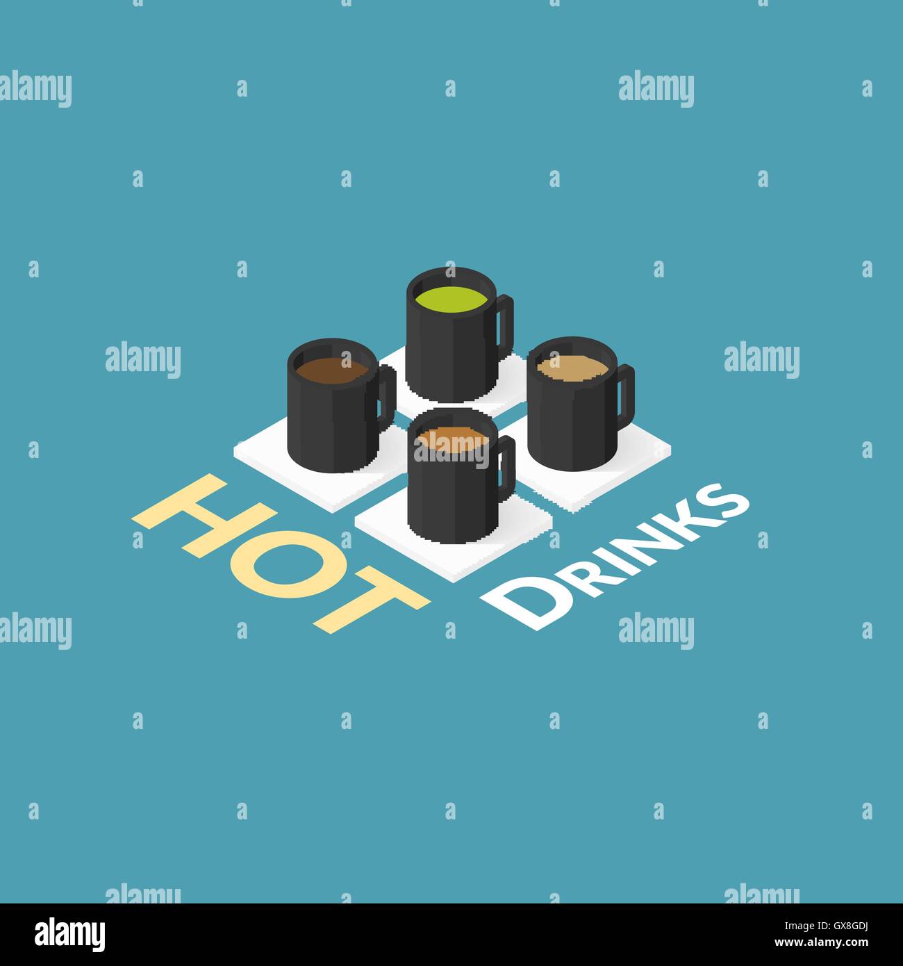 Hot coffee cinnamon on Stock Vector Images - Alamy