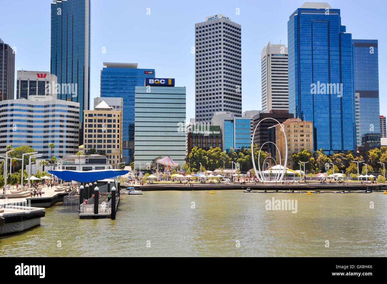 Perth,WA,Australia-February 13,2016:Ferry transperth station at ...