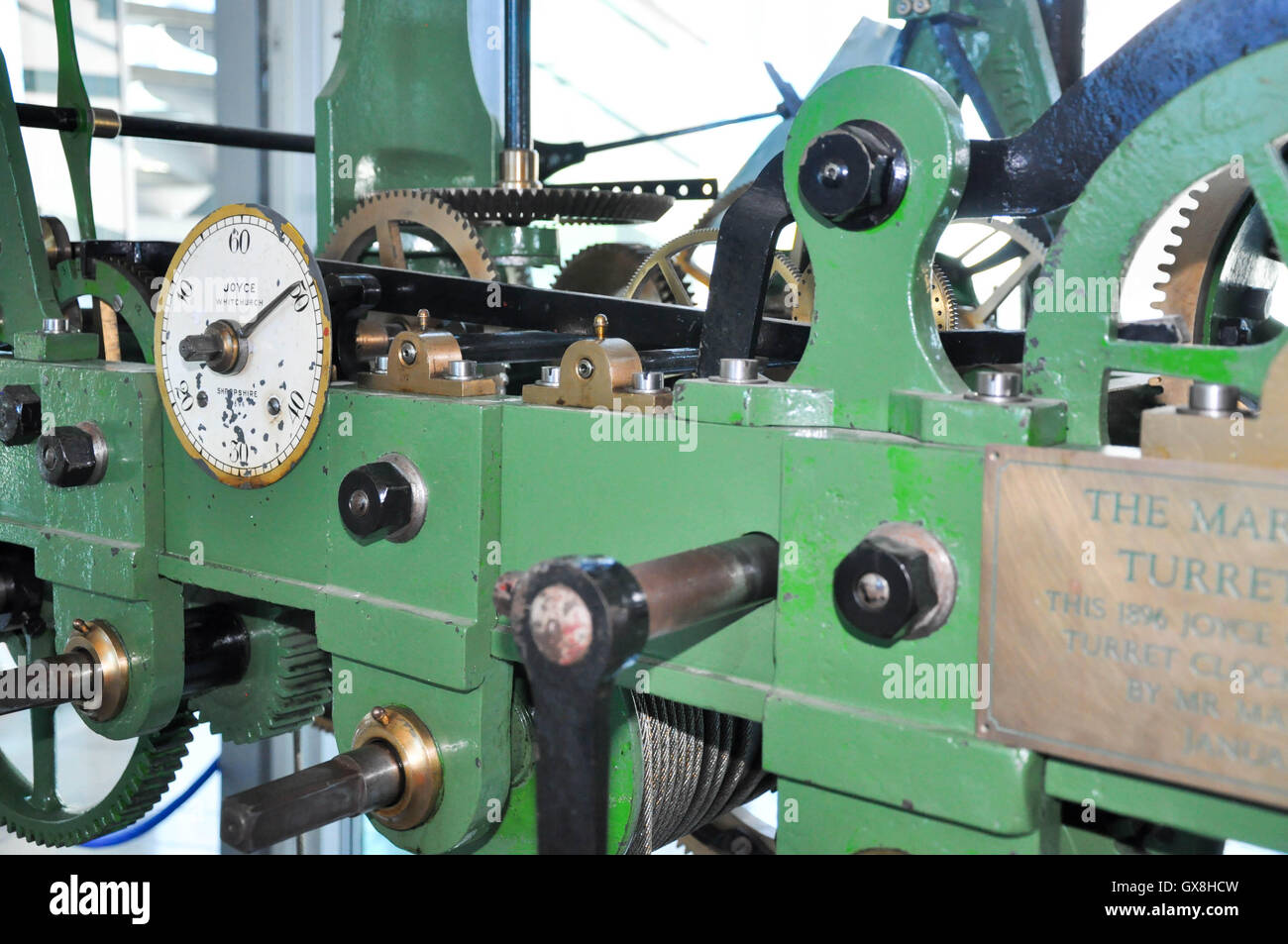 Mark Creasy Royal Ascot turret clock with visible gear mechanisms at ...