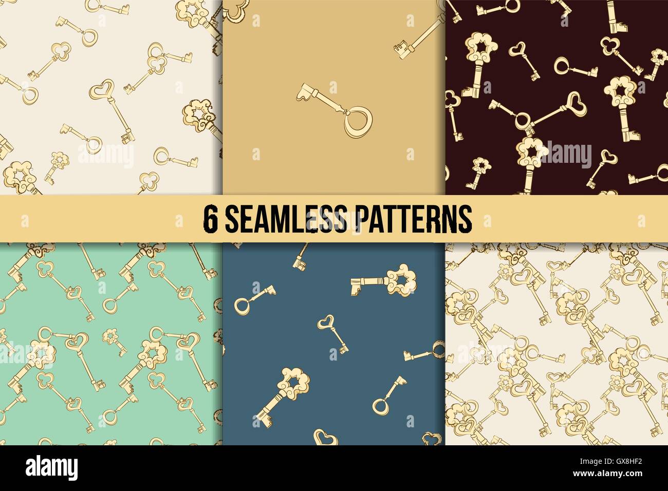 Seamless keys pattern set Stock Vector Image & Art - Alamy
