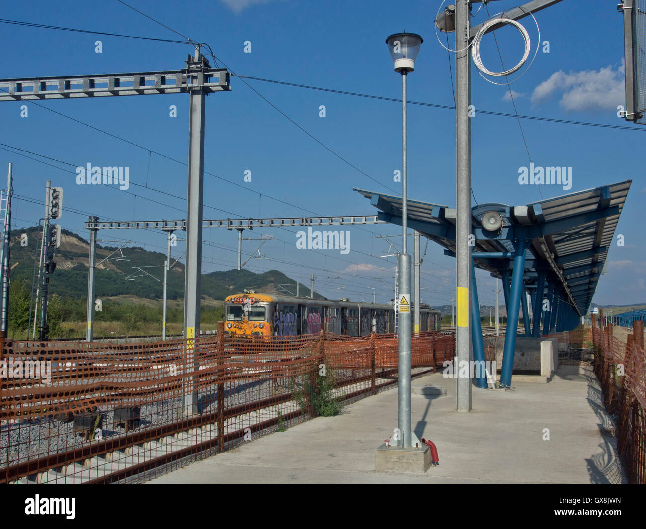 Run down train station under renovation with European Union funding ...