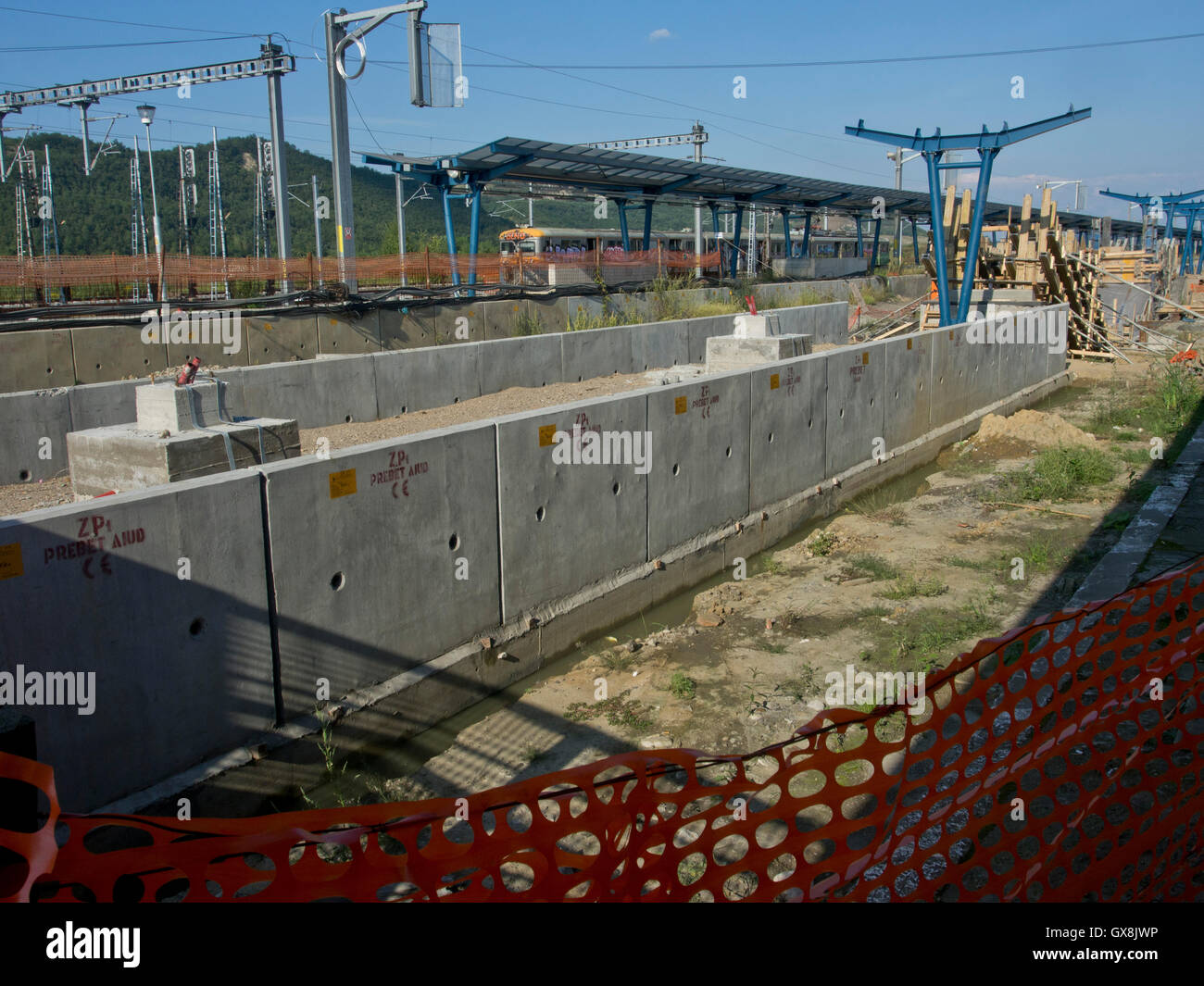 Run down train station under renovation with European Union funding ...