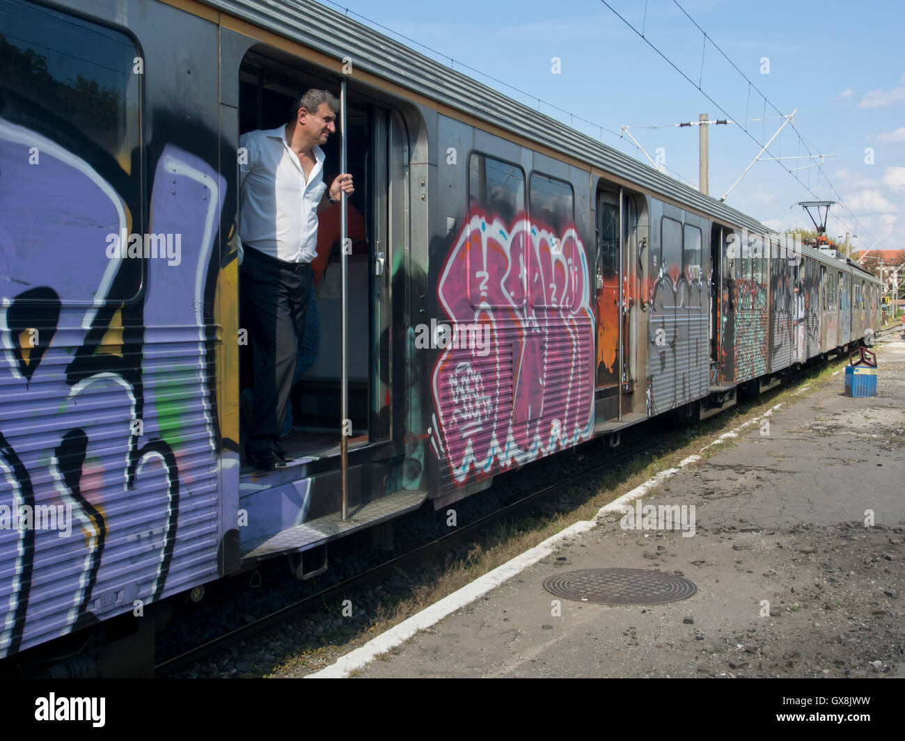 Run down train station under renovation with European Union funding ...